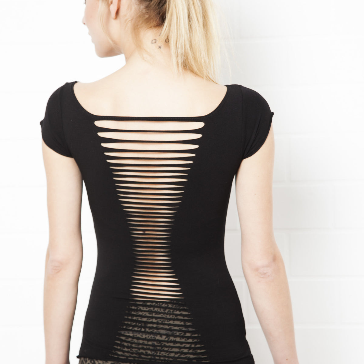 Cut Back Top - Black – FUNKY SIMPLICITY
